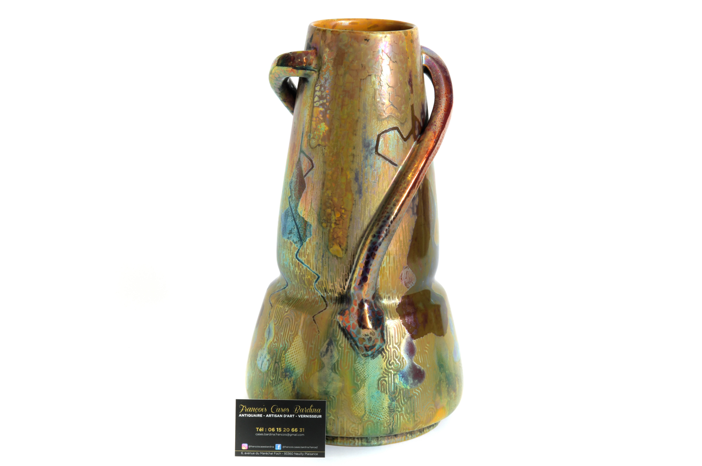 Magnifique vase signé Clément Massier