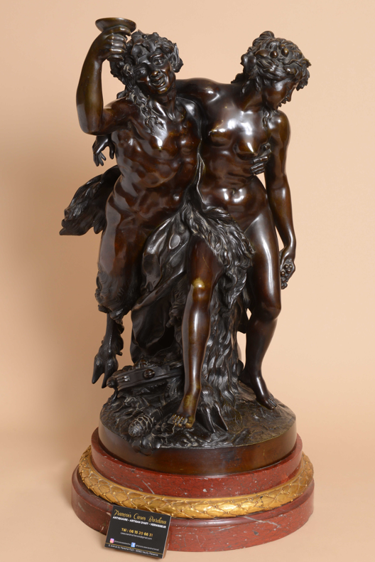 Grand bronze de Bacchus – Signé Claudion, fondeur Denière, XIXe siècle